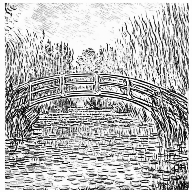 "claude monet" coloring page | COLOR anything