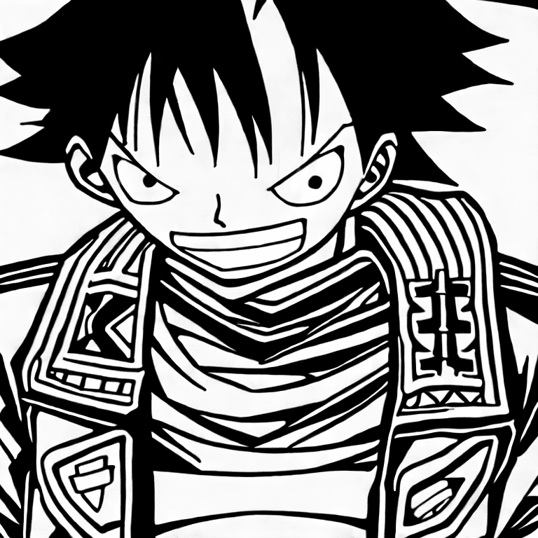 "luffy from the anime one piece gear 5 joy boy" coloring page | COLOR ...